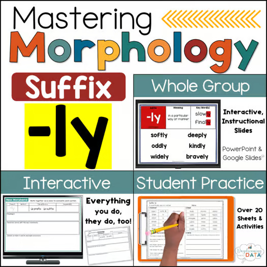 Suffix -ly Morphology Lessons Activities Worksheets - Daydreaming About ...