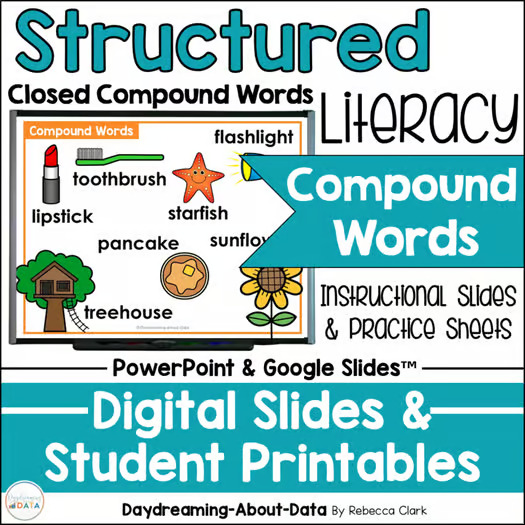 Compound Word Lessons Activities and Worksheets - Daydreaming About Data
