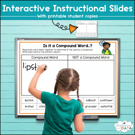 Compound Word Lessons Activities and Worksheets - Daydreaming About Data