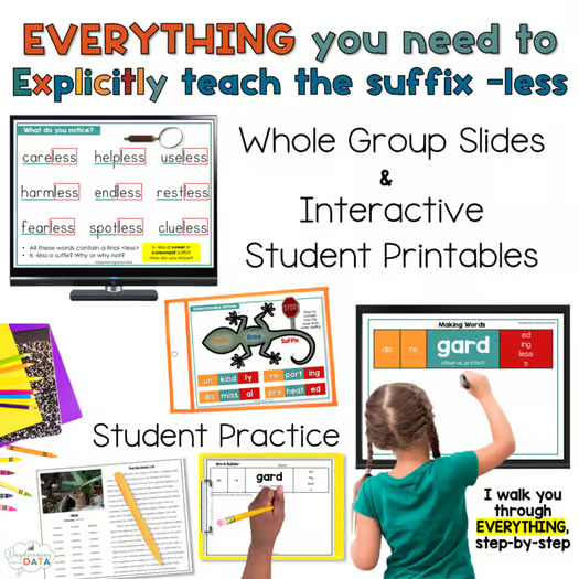 Structured Literacy Morphology Lessons: Master the Suffix -less